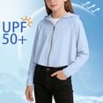 Amidoa Girls Rash Guard Kids Shirt Quick Dry Long Sleeve Hooded UPF 50 ...