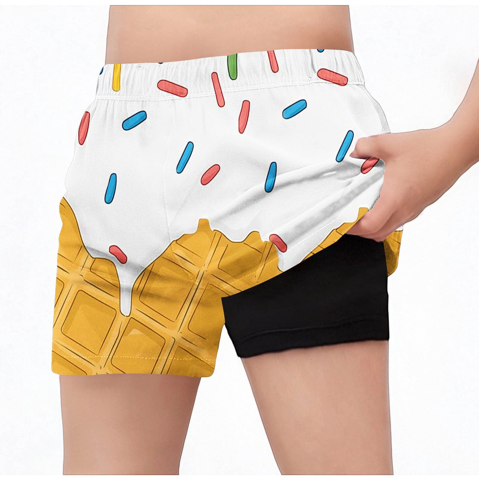 Amidoa Girls Shorts Elastic Waist Casual Summer Soft Printed Shorts for ...