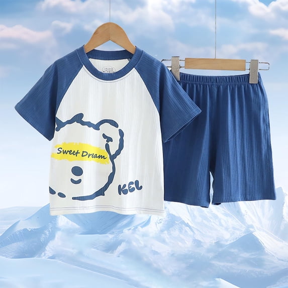 Amidoa Girls Summer Outfit Sets 2 Piece T-Shirt Tank Top and Shorts Set ...