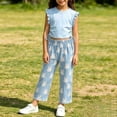 Amidoa Girls Summer Outfits 2 Piece Cute T Shirt Ruffle Sleeveless Tank ...