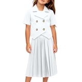 Amidoa Girls Summer Outfits 2 Piece Cute T Shirt Short Sleeve Top and ...