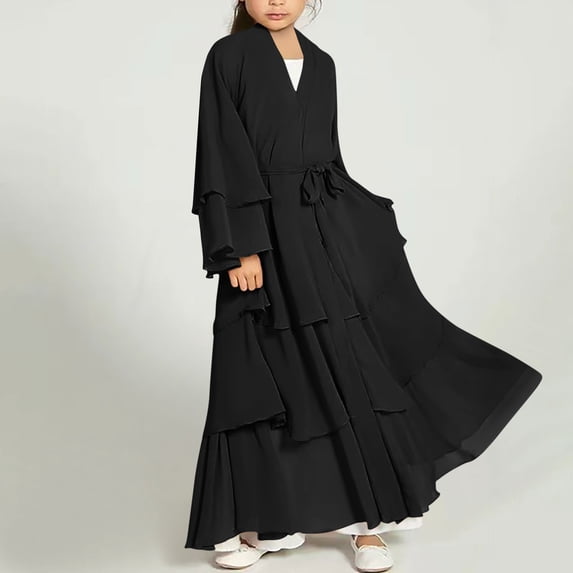 Amidoa Girls Summer Outfits 2 Piece Long Sleeve Solid Color T Shirt ...