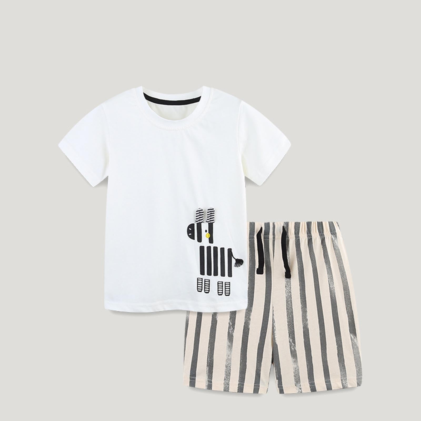 Amidoa Girls Summer Outfits 2 Piece Print Cute Short Sleeve Top and ...