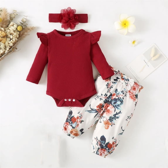 Amidoa Girls Summer Outfits 2 Piece Print Long Sleeve Cute Top and ...