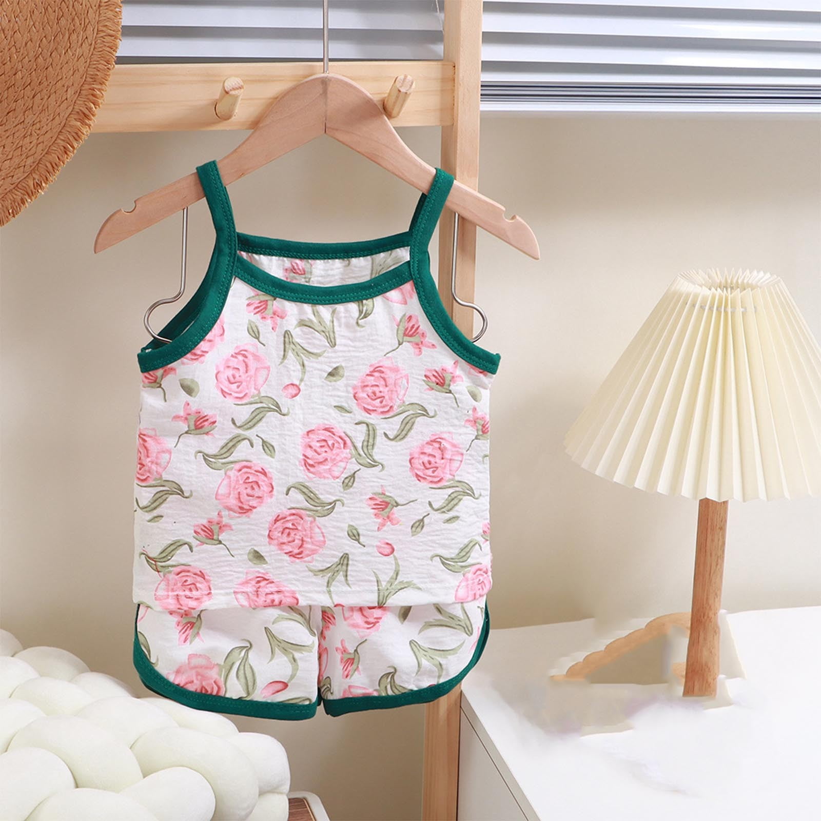Amidoa Girls Summer Outfits 2 Piece T Shirt Print Cute Tank Top and ...