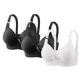 Amidoa Large Bust Bras for Women Push up Comfortable White Full ...