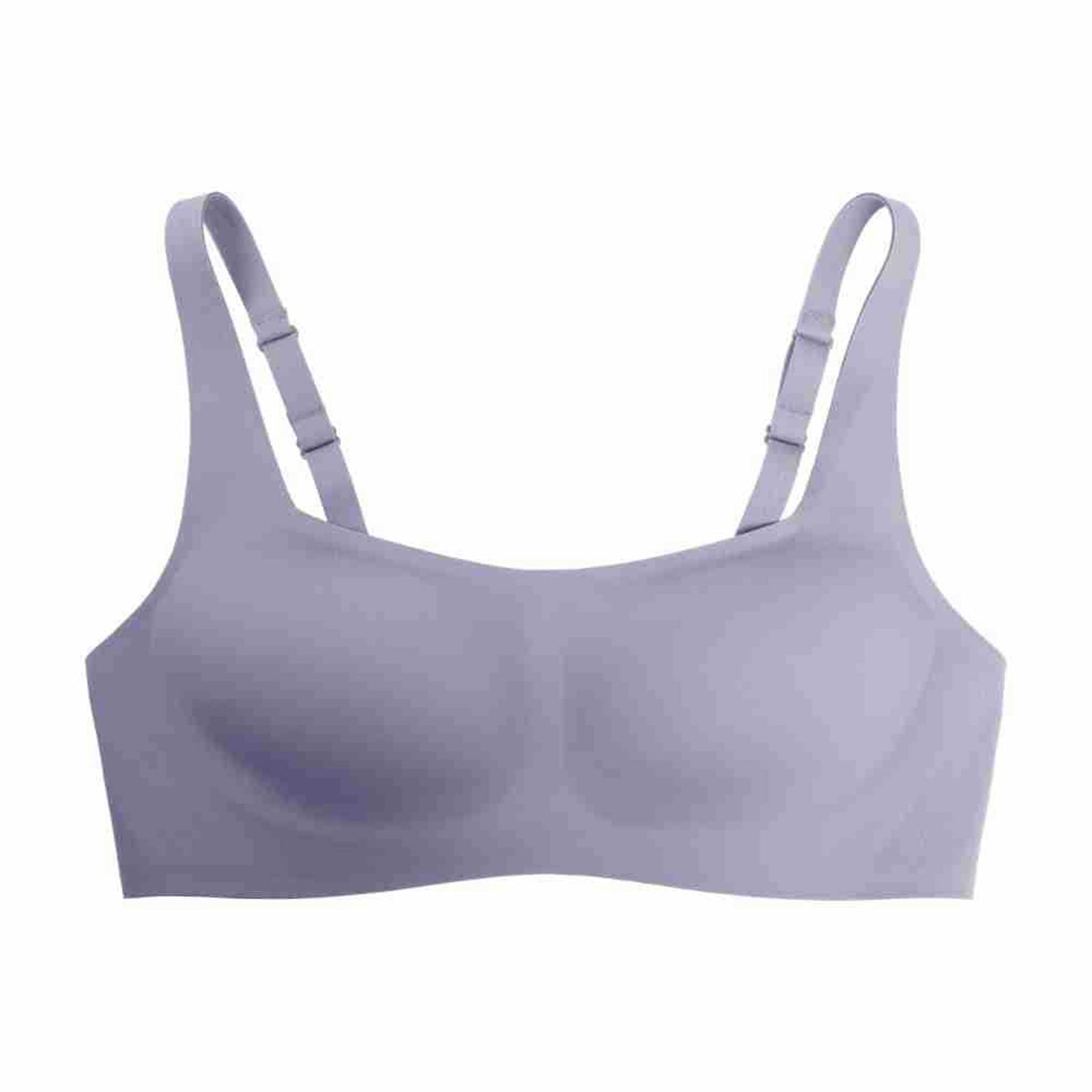 Amidoa Purple Bras for Women Push-up Back-Smoothing Seamless Solid ...