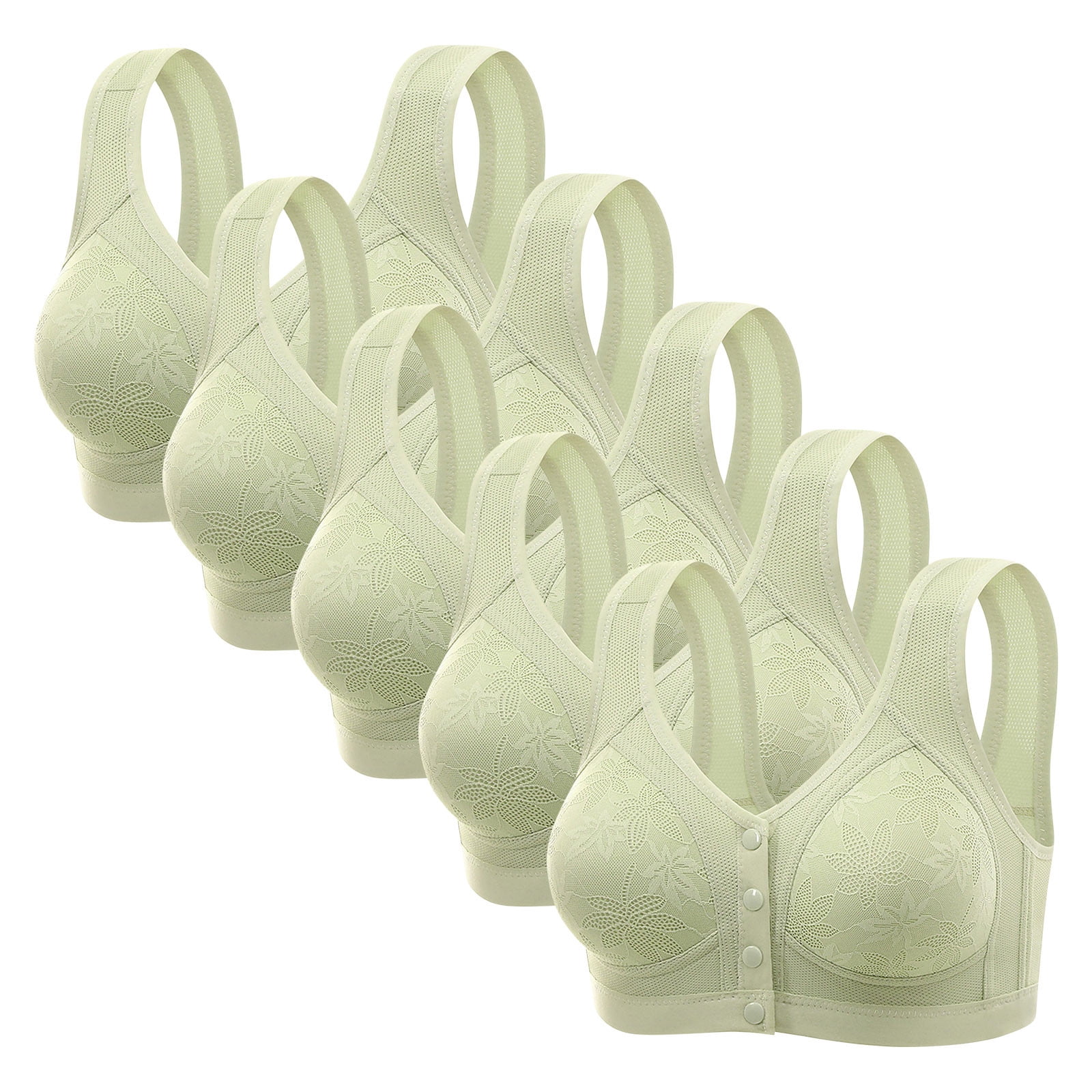 Amidoa Push up Women's Bras Breastfeeding Front Closure Wirefree Green ...