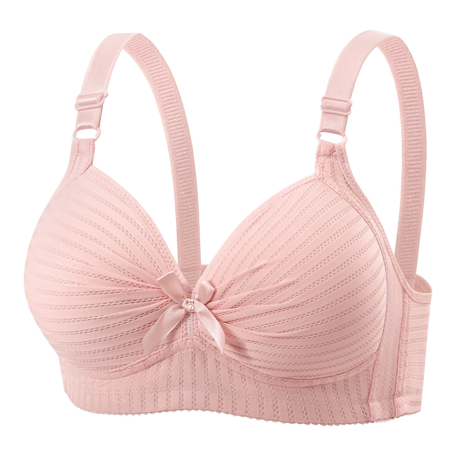 Amidoa Push up Womens Bra Wirefree Full Coverage Pink Large Bust ...