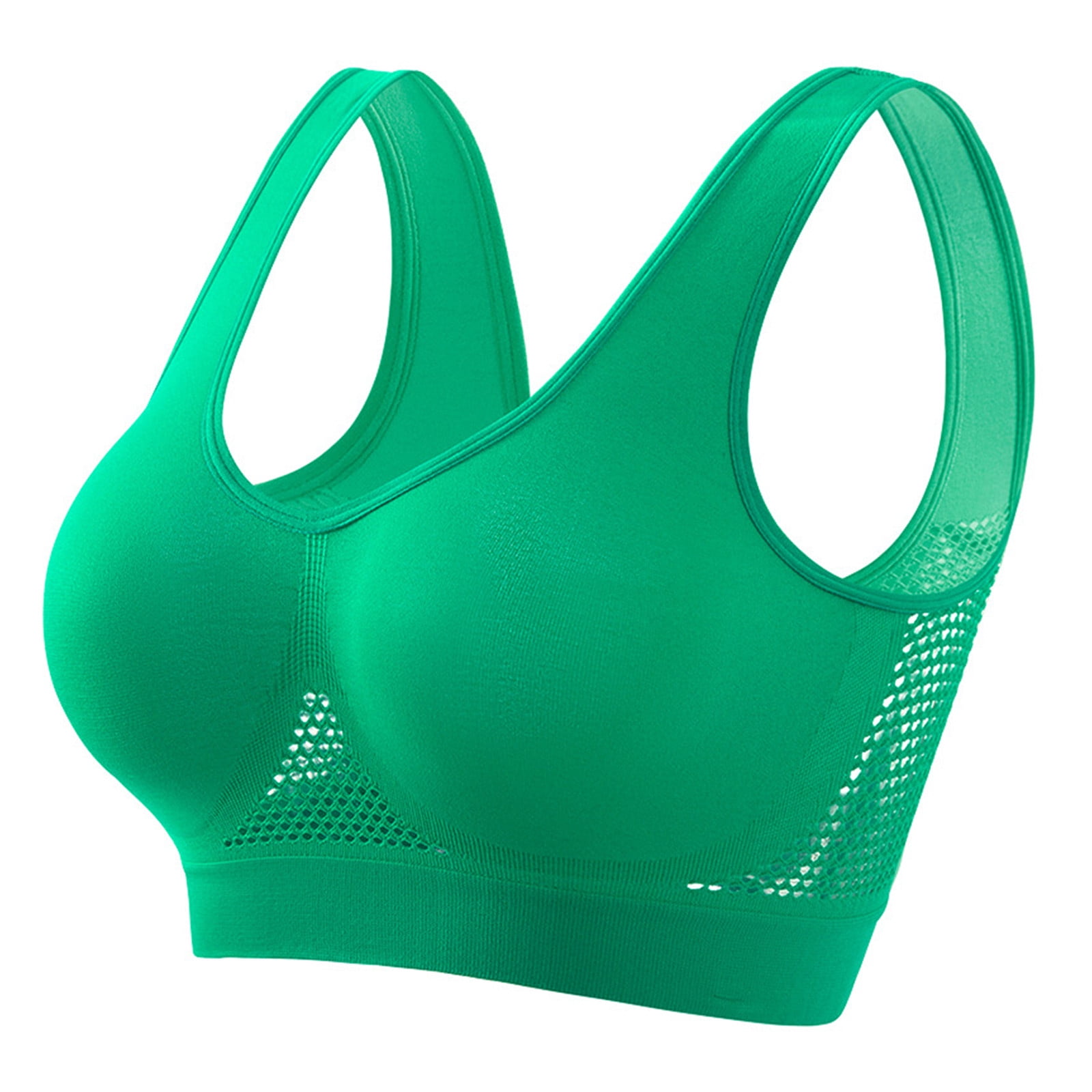 Amidoa Removable Cup Bras for Women Tshirt Cutout Padded Sports Bra ...