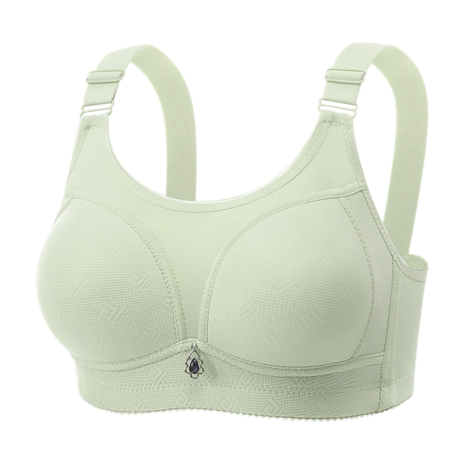 Amidoa Wireless Bras for Women Green Full Coverage Plus Size Wide ...