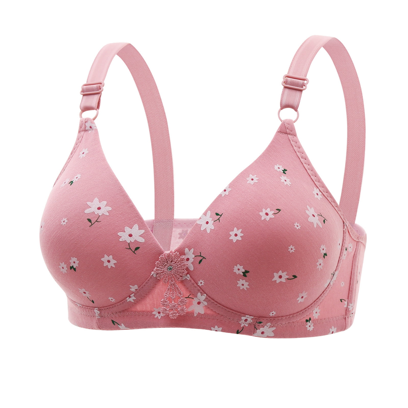 Amidoa Wireless Gym Bra for Women High Impact Strapy Floral Bras ...