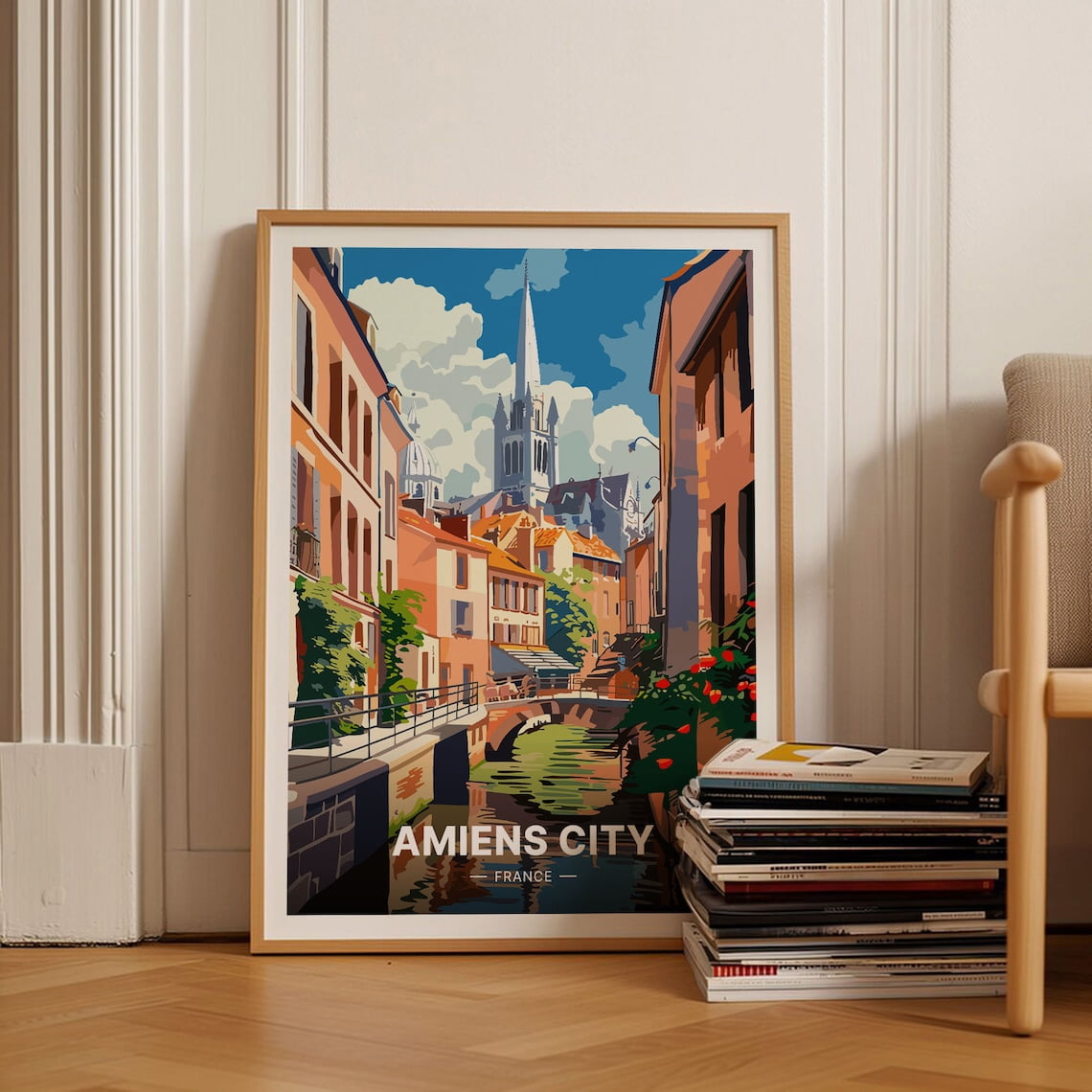 Amiens France Poster, Travel-Inspired Wall Art, Cityscape Decor For ...