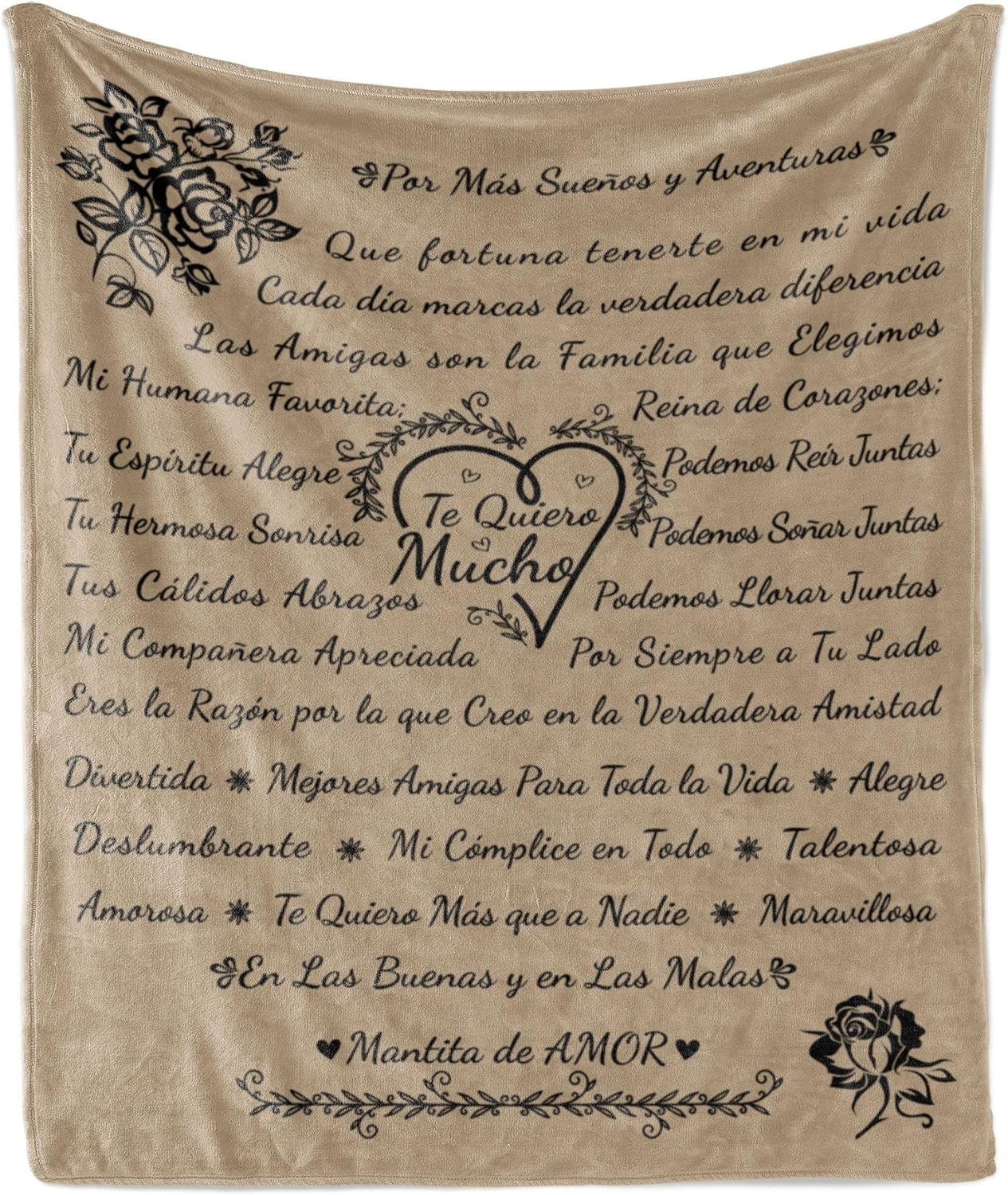 Amiga Gift Blanket, Regalo Personal Cumpleaños San Valentín Navidad de ...