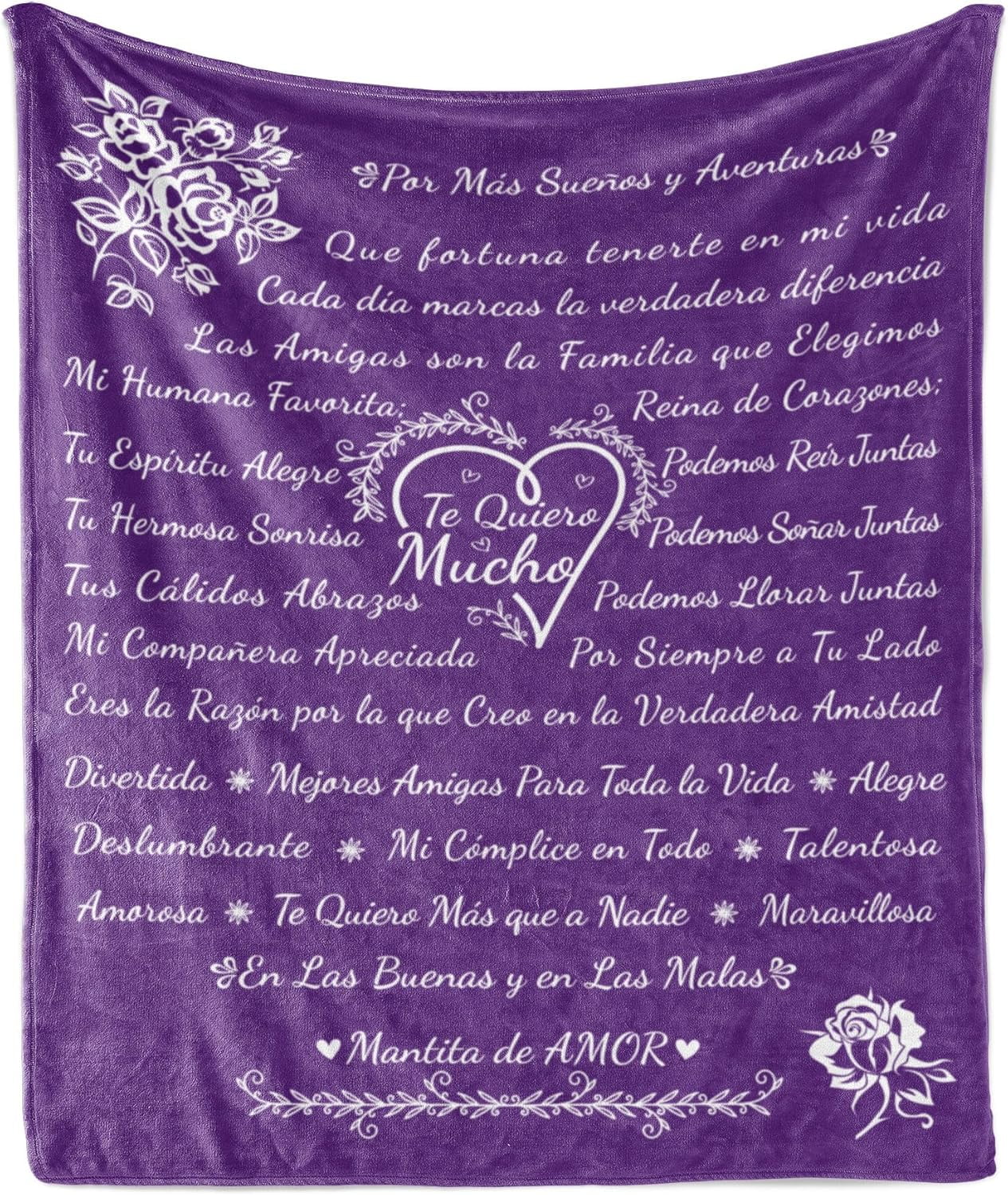 Amiga Gift Blanket, Regalo Personal Cumpleaños San Valentín Navidad de ...