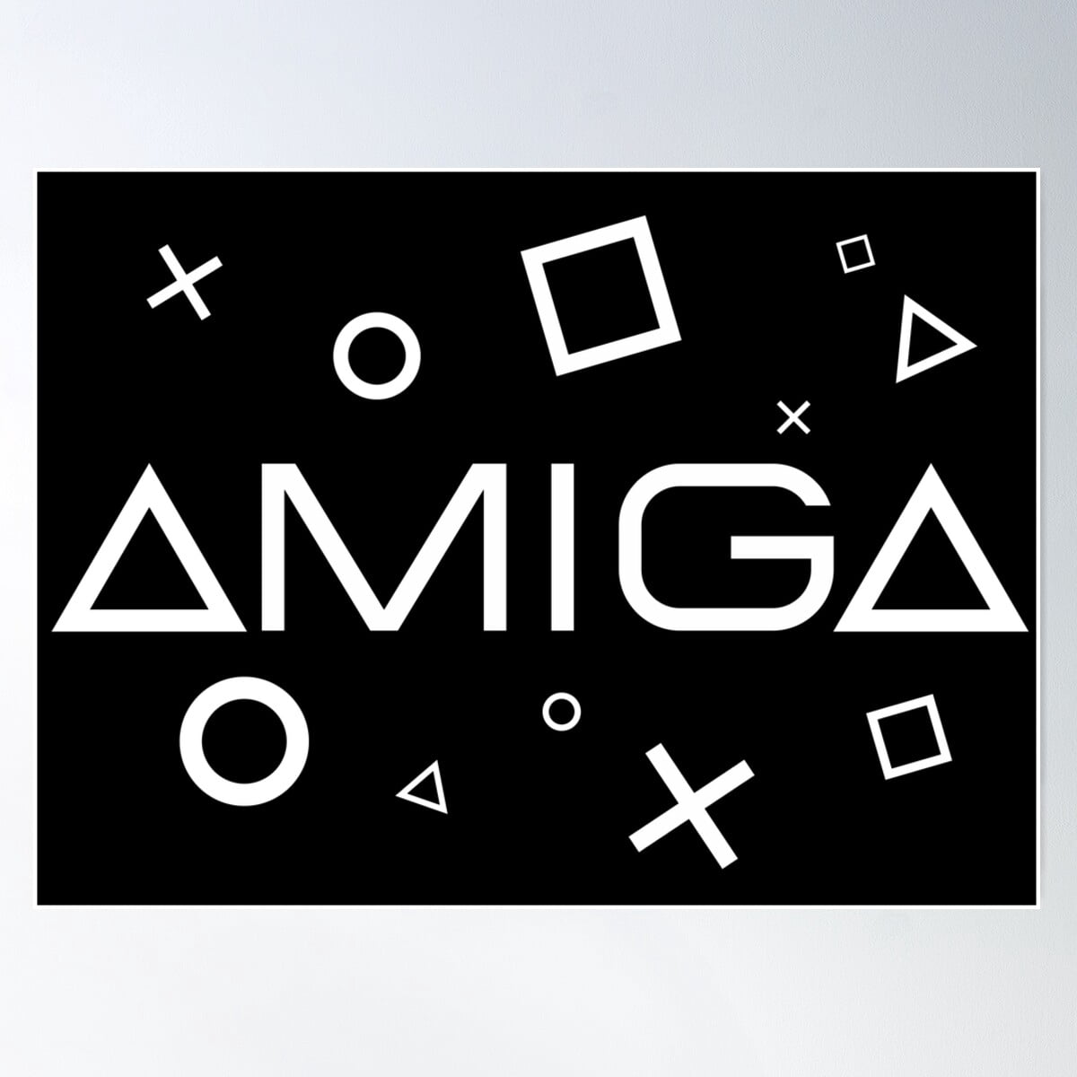 Amiga Playstation Symbols Poster Wall Art, Modern Wall Decor For Living ...