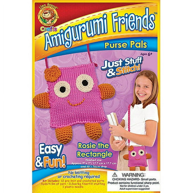 Amigurumi Friends Purse Pals Kit, Rosie The Rectangle - Walmart.com