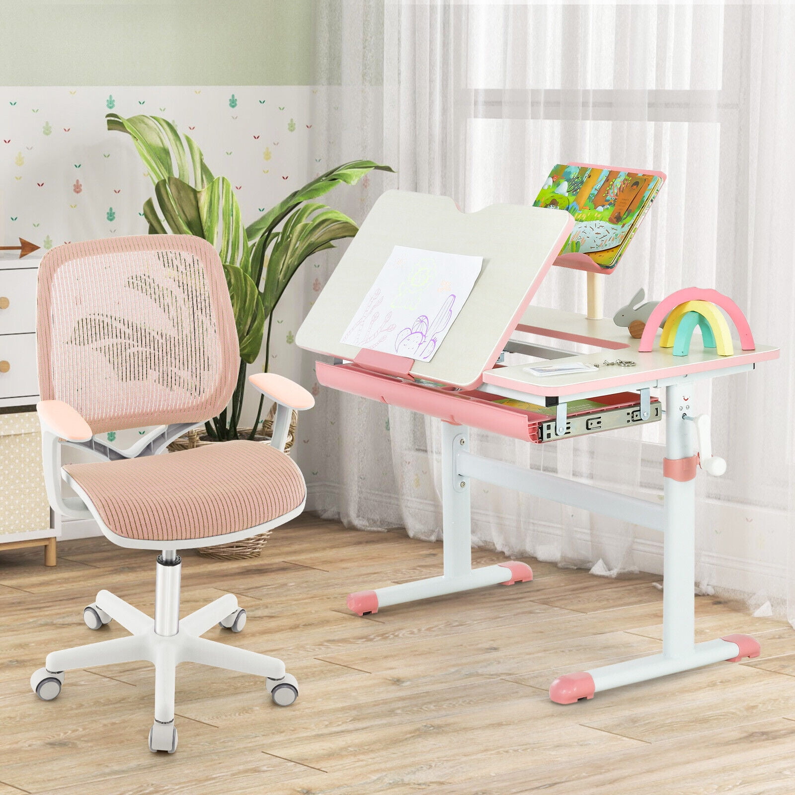 Amijoy Kids Desk Armchair Swivel Mesh Children Computer Chair w ...