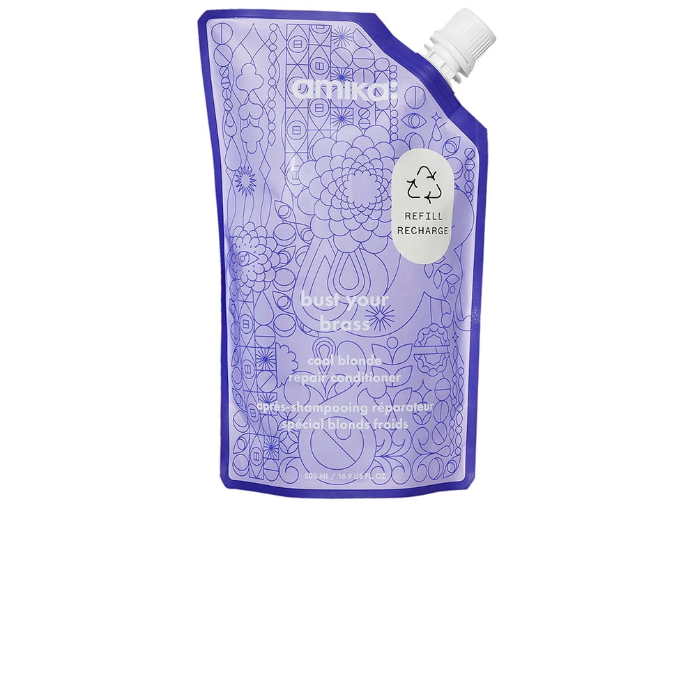 Amika Hair Care: 16.9 oz Bust Your Brass Conditioner, Moisturizes and Strengthens Hair - Walmart.com