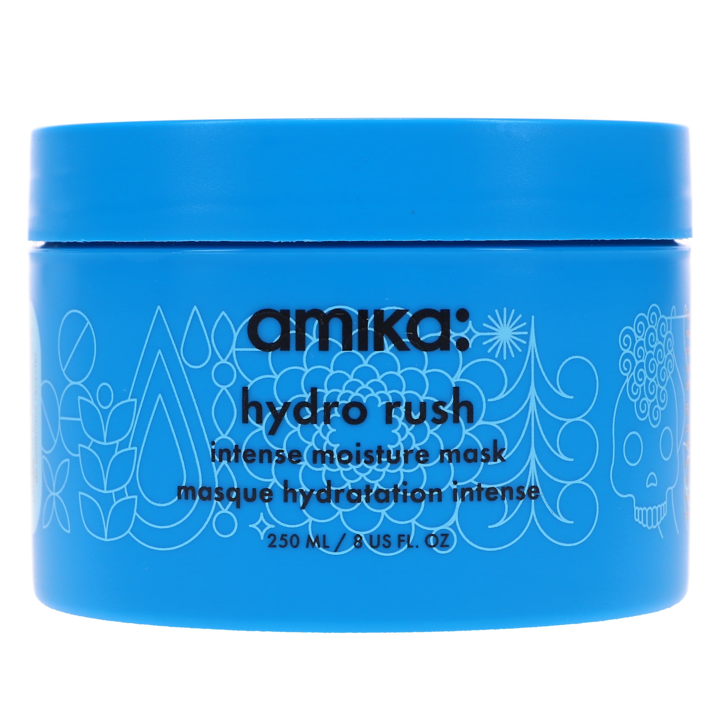 Amika Hydro Rush Intense Moisture Mask, Deep Hair Hydration, Squalane, Hyaluronic Acid, 8 oz ...