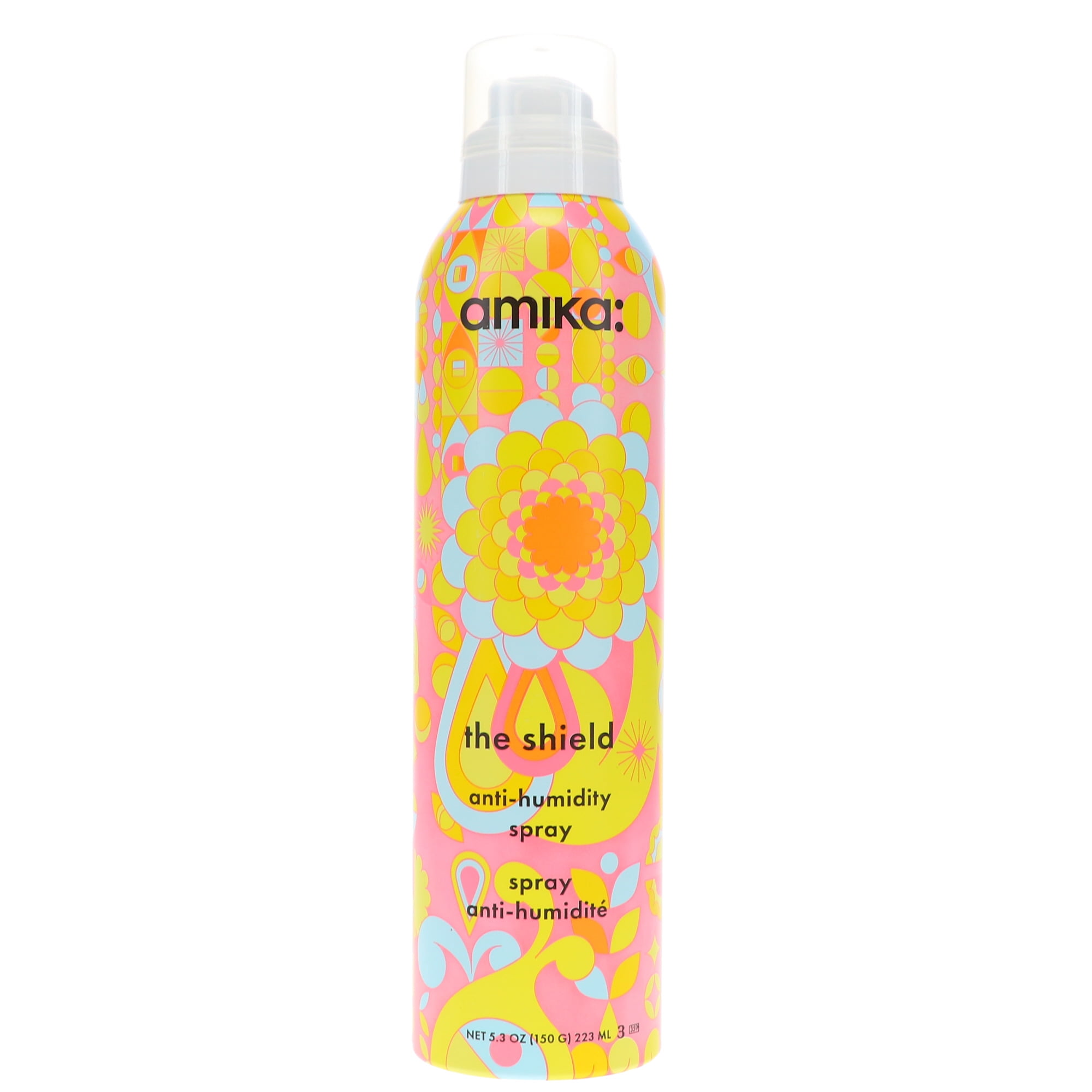 Amika The Shield Anti-Humidity Hair Spray, Frizz Blocking, Unisex, 5.3 ...