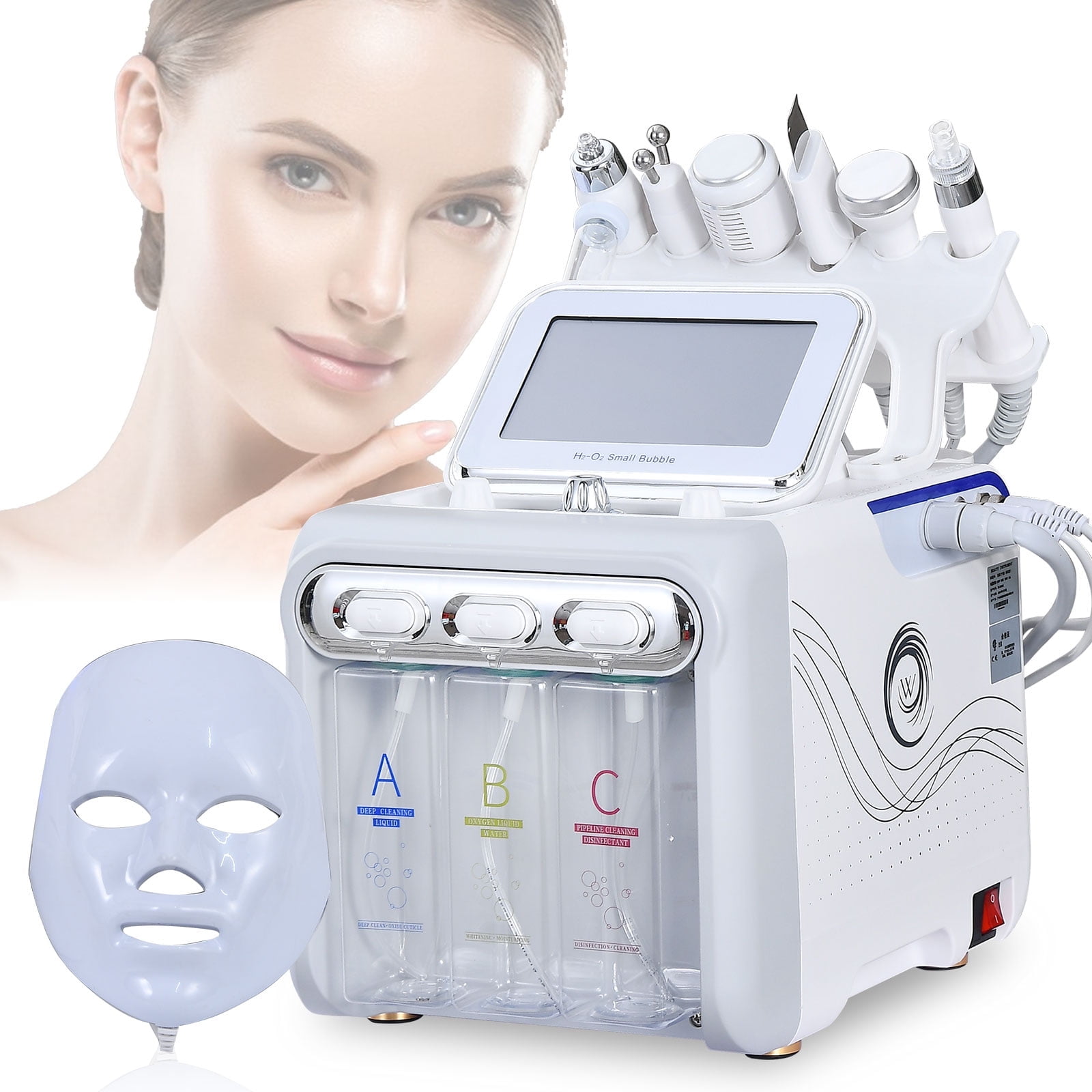 Amilibeauty 7 in 1 Hydrogen Oxygen Facial Machine, Professional Face ...