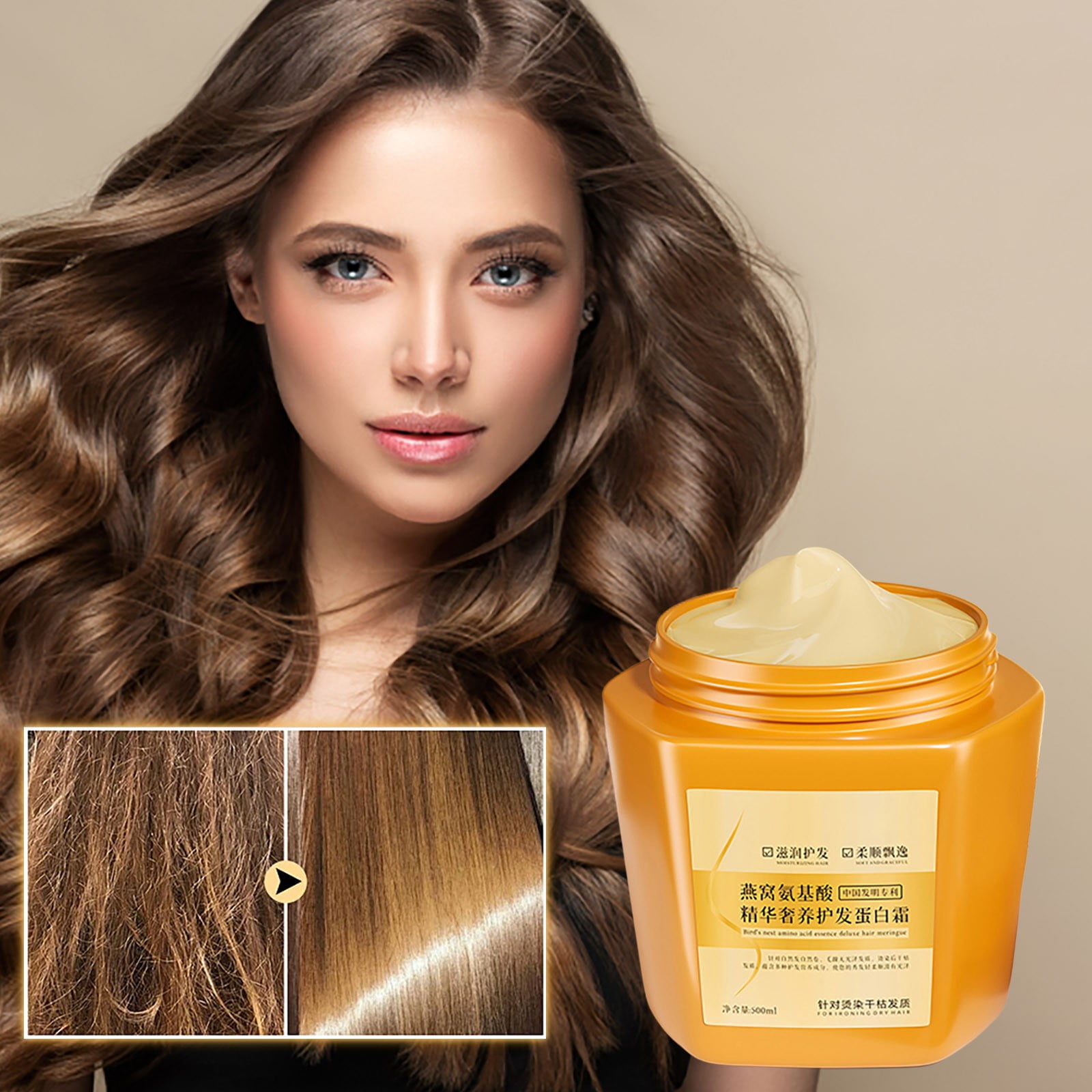 Amino Acids Hair Care Protein Cream, Luxurious Repair Technology ...
