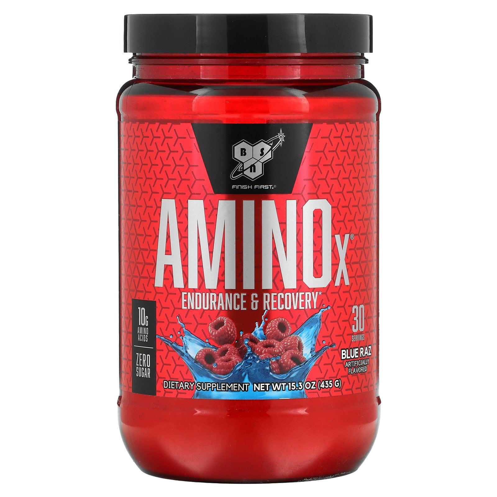 BSN AminoX Endurance & Recovery Blue Raz, 15.3 oz, Zero Sugar, Non ...