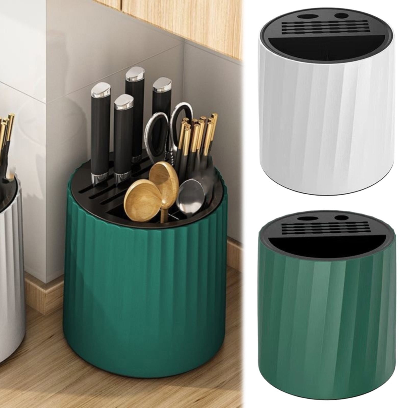 Aminojy 360 Rotation Kitchen Utensil Holder For Countertop Storage ...