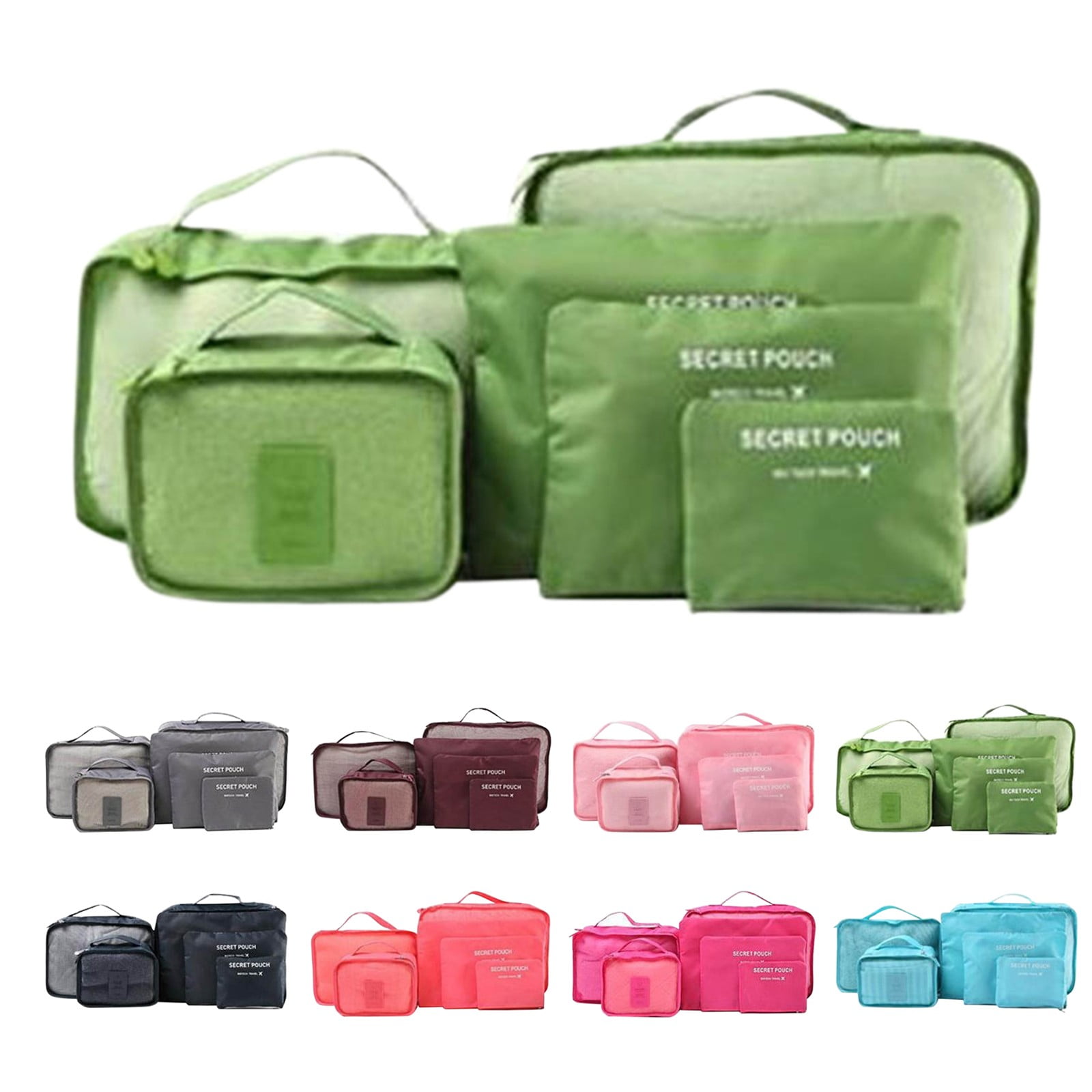 Aminojy 6 Set Compression Packing Cubes, Travel Luggage Organizer Bags ...