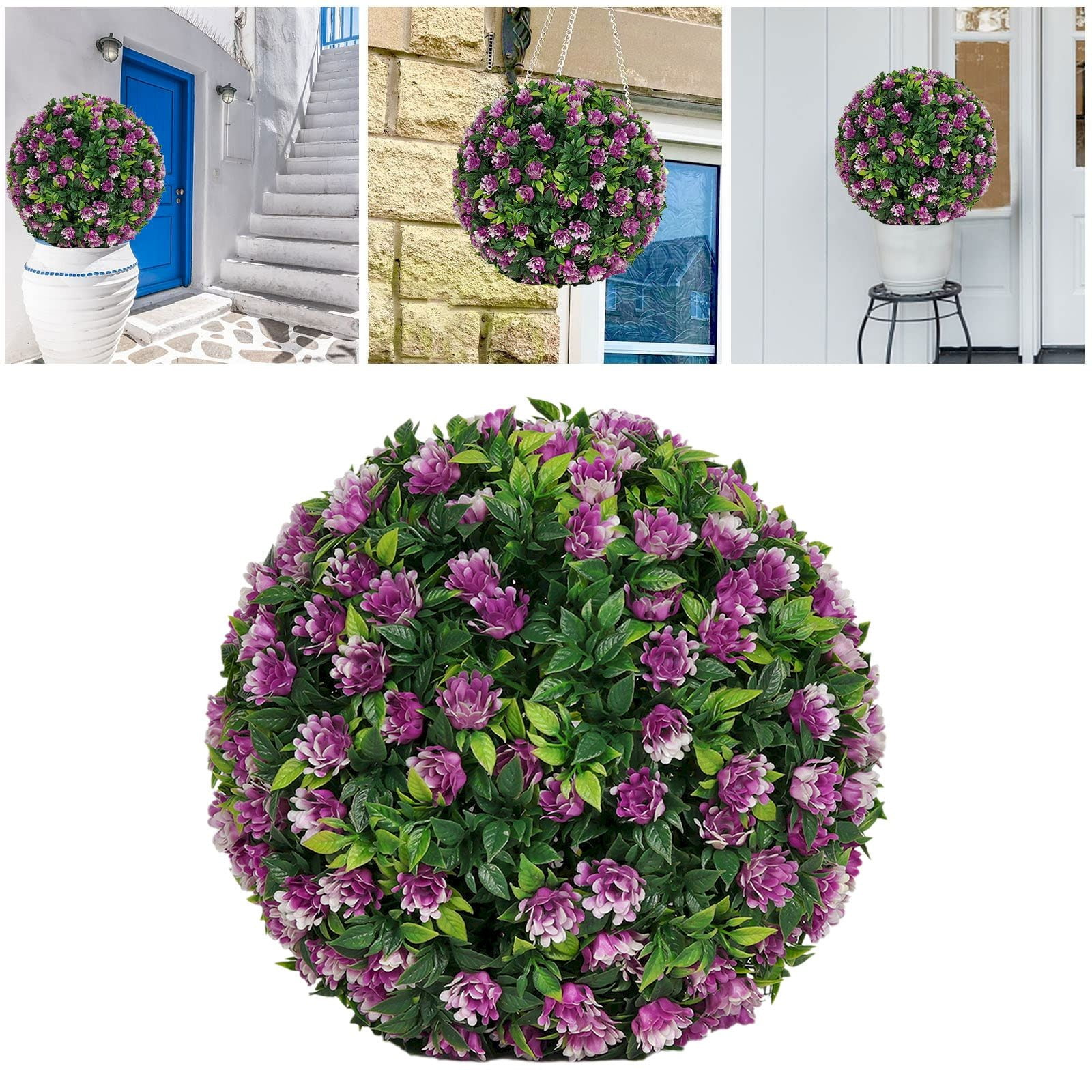 Aminojy Artificial Boxwood Topiary Plant Balls For Diy Wedding Bouquets ...