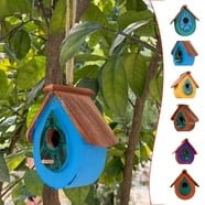 Navaris Pine Wood Small Bird Nesting Box - Suitable for Robin ...