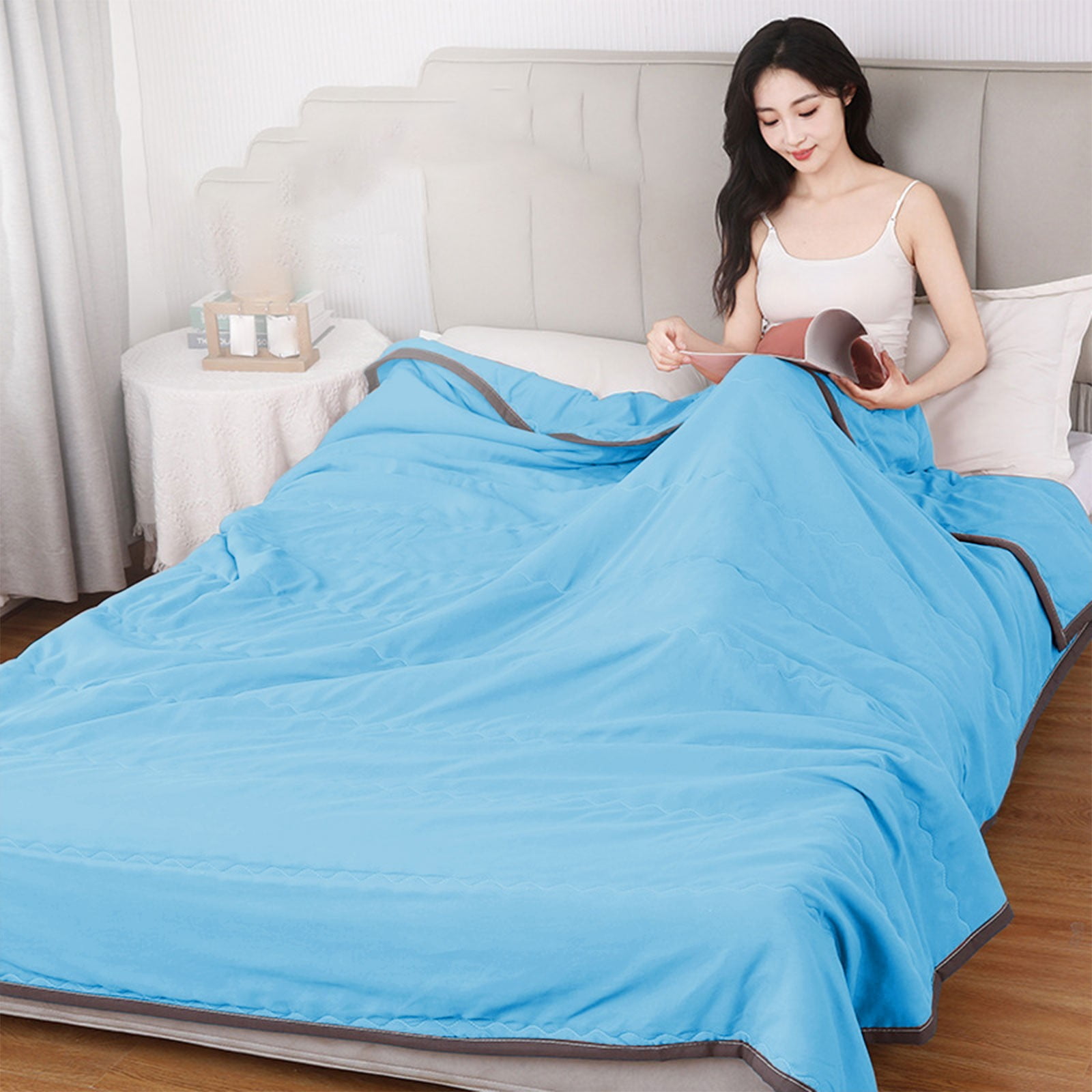 Aminojy Cooling Blankets, Summer Cooler Quilt For Hot Sleepers And Night Sweats Ice Blanket For ...