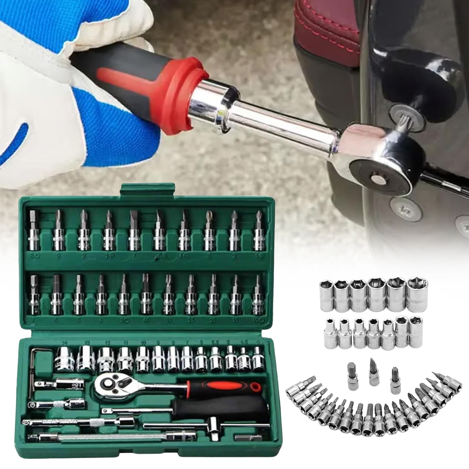 Aminojy Cordless Slim Ratchet Set, New Slim Electric Ratchet, Power ...