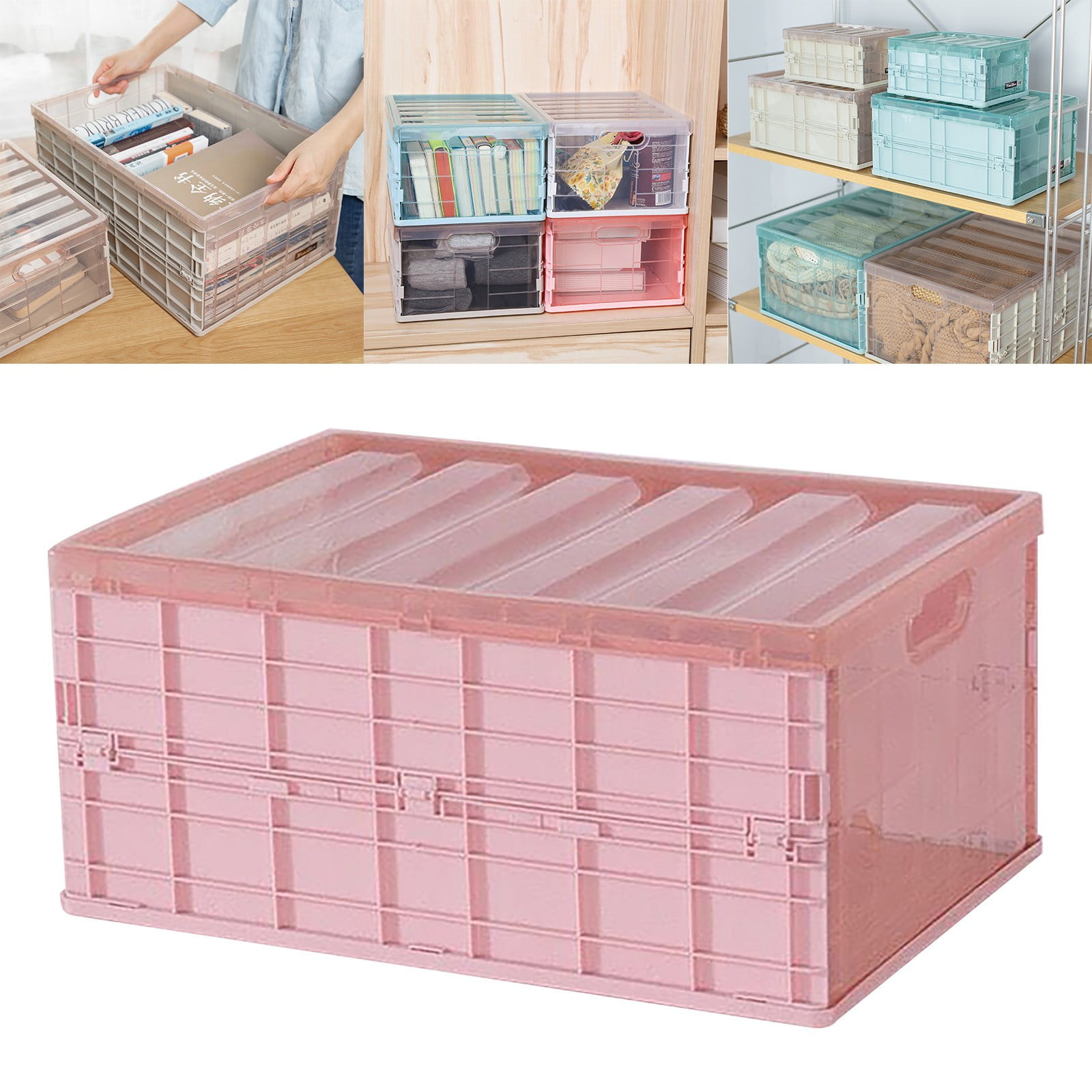 Aminojy Cube Storage Organizer Plastic Storage Bins Clearance Folding ...