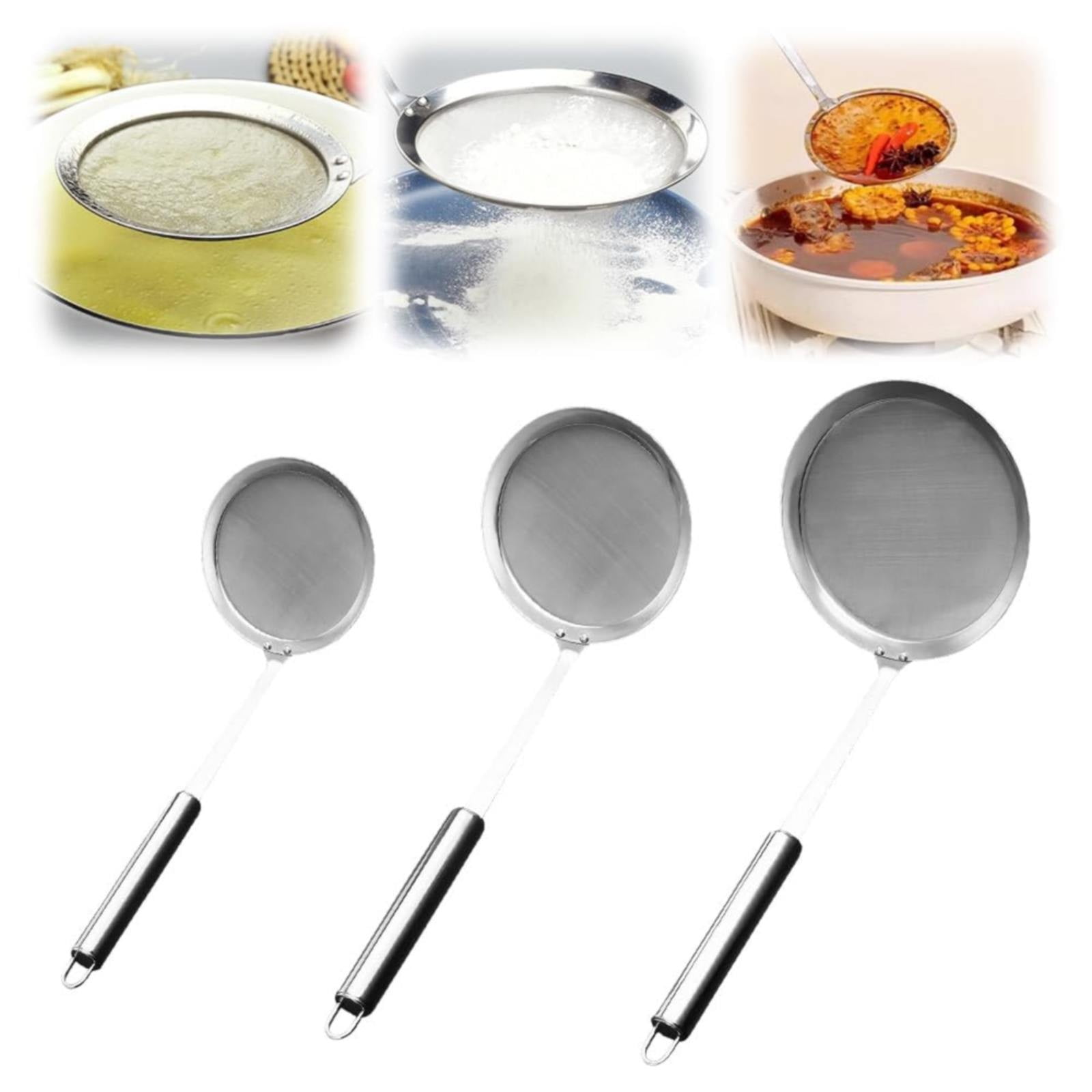 Aminojy Fine Mesh Stainless Steel Colander, ,Food Net Spoon,Milk Filter ...