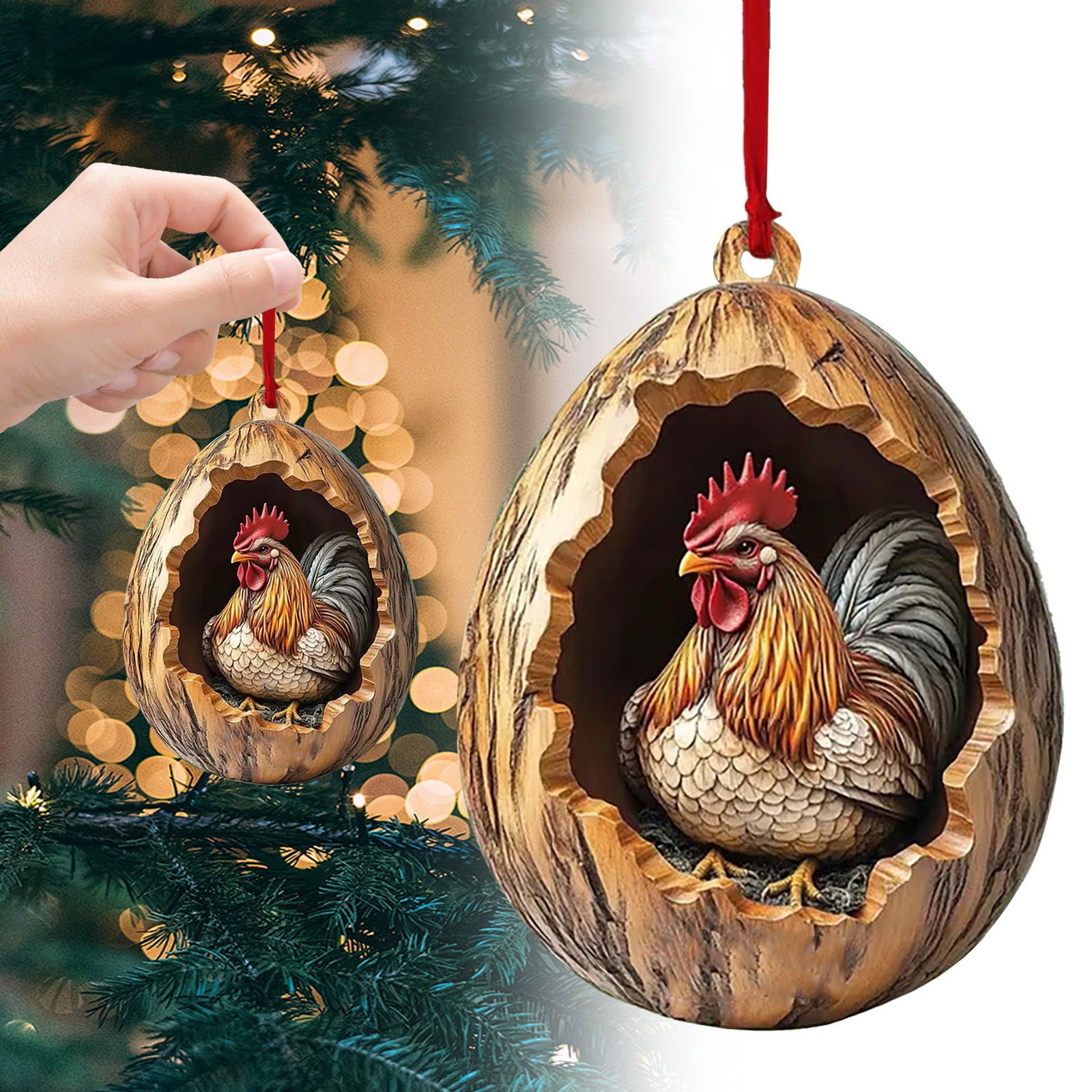 Aminojy Forest Animal Christmas Ornaments , Vibrant Acrylic Forest ...