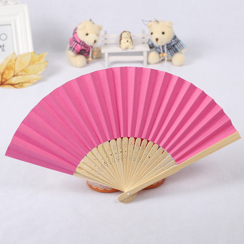 Aminojy Handheld Bamboo Fans for Events - Personalized Wedding Favors ...