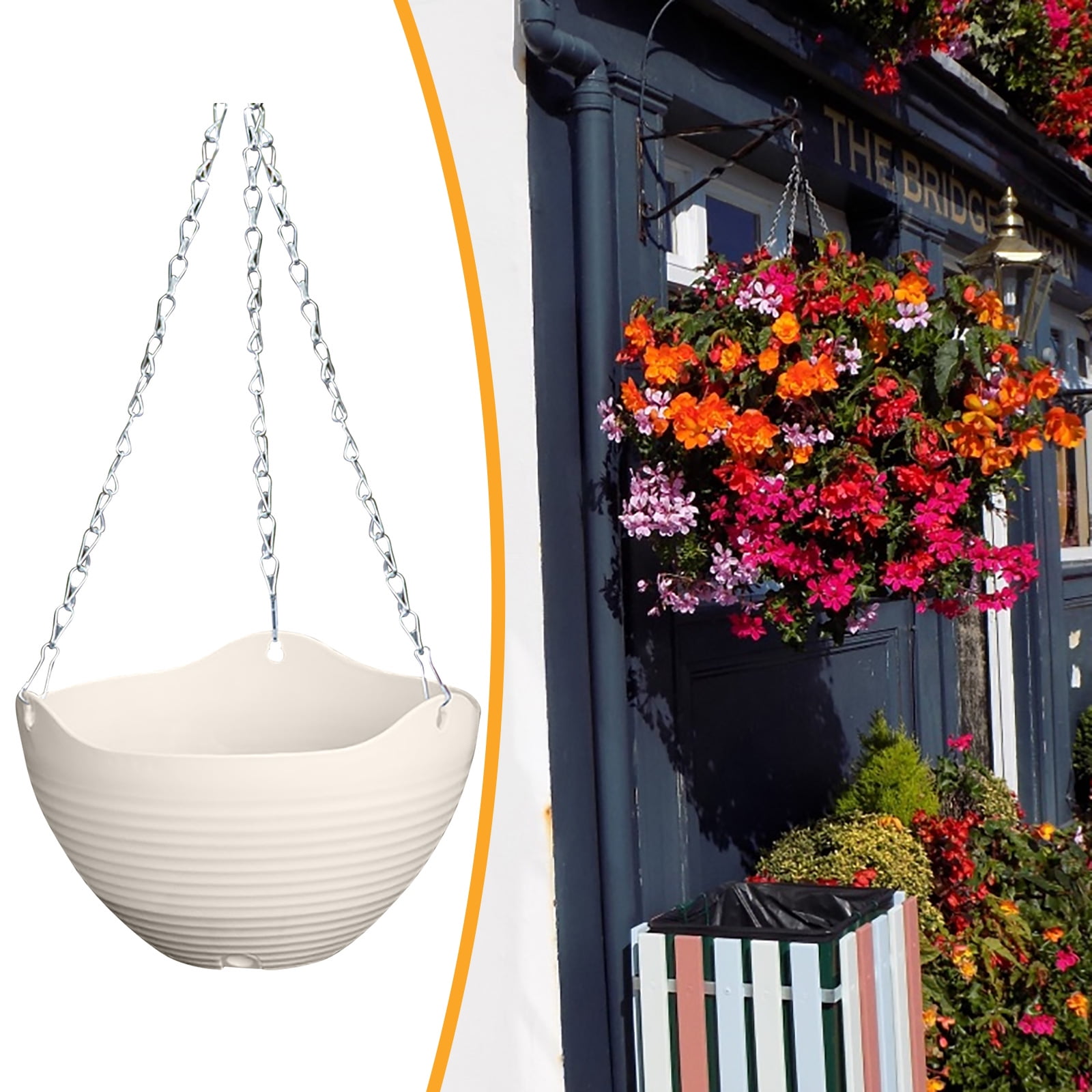 Aminojy Hanging Planters for Outdoor Plants Colorful Hanging Plastic ...