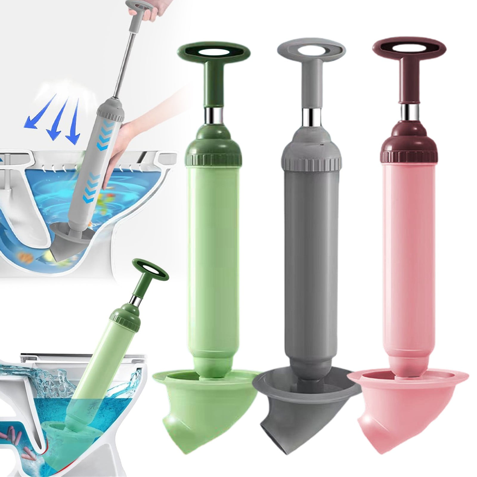 Aminojy High Pressure Toilet Plunger , Sink Plunger Drain Clog Remover ...