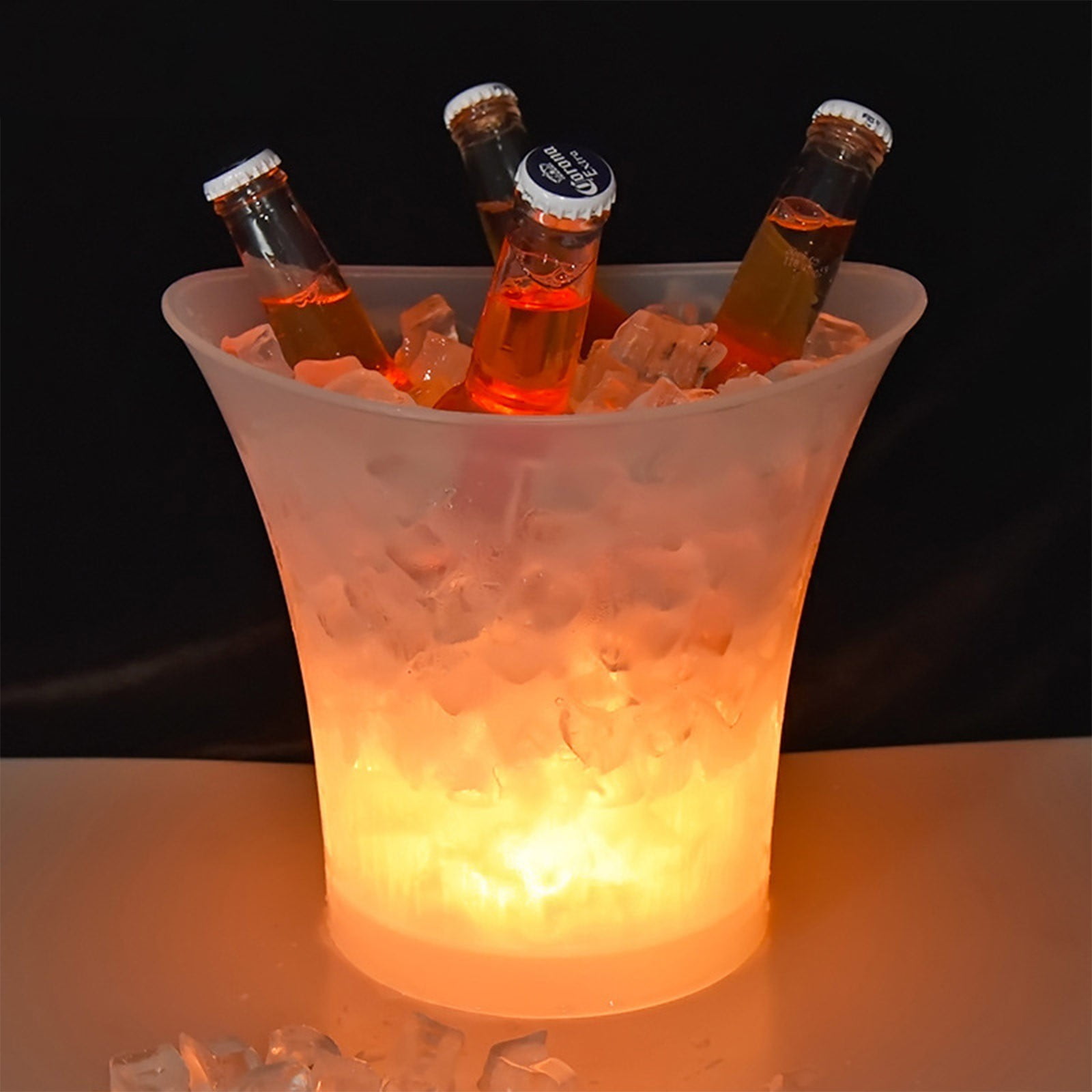 Aminojy Ice Buckets for Parties with Lid Led Ice Bucket Color Changing ...