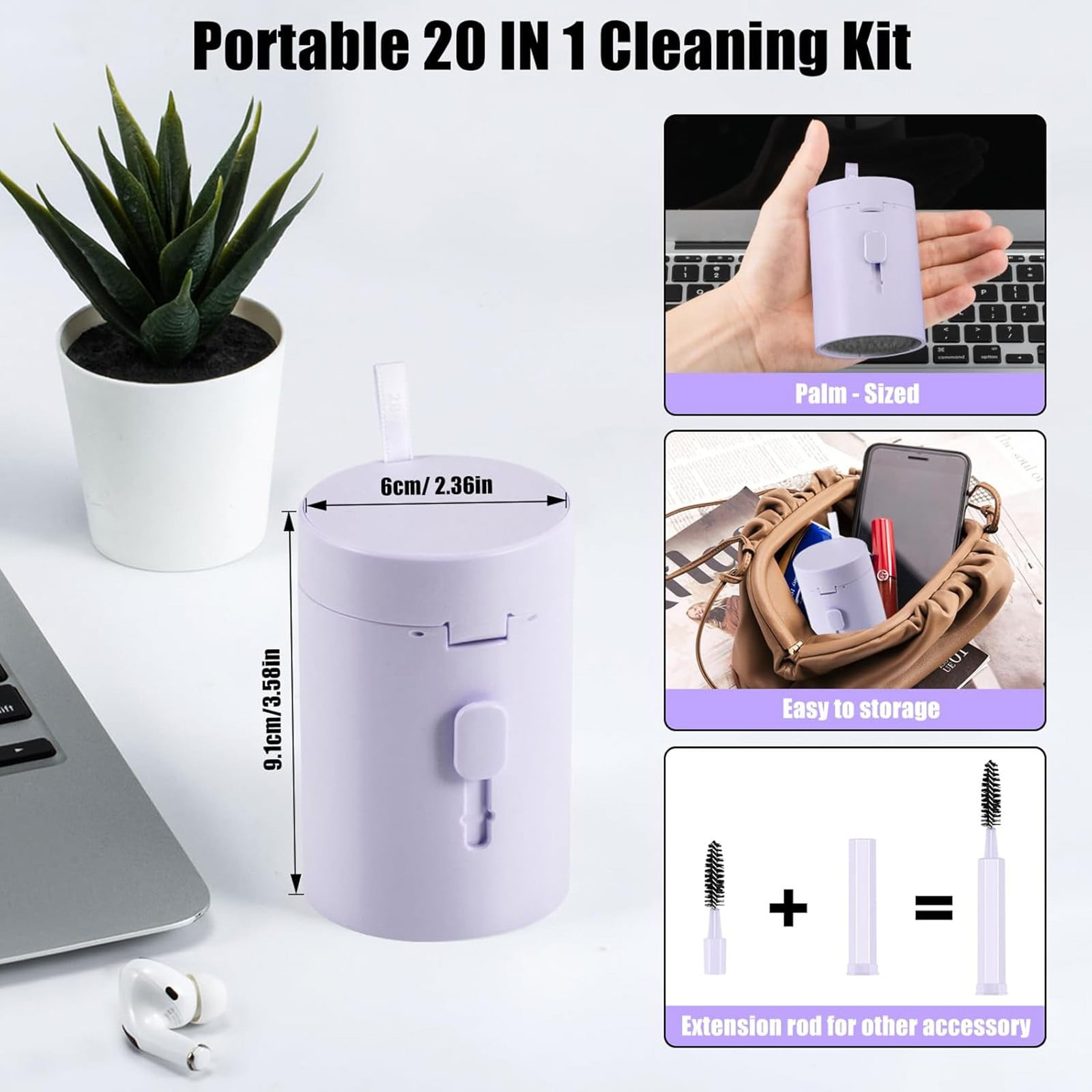 Aminojy Multi-Functional Computer Dusting Pen Keyboard Cleaner Kit ...