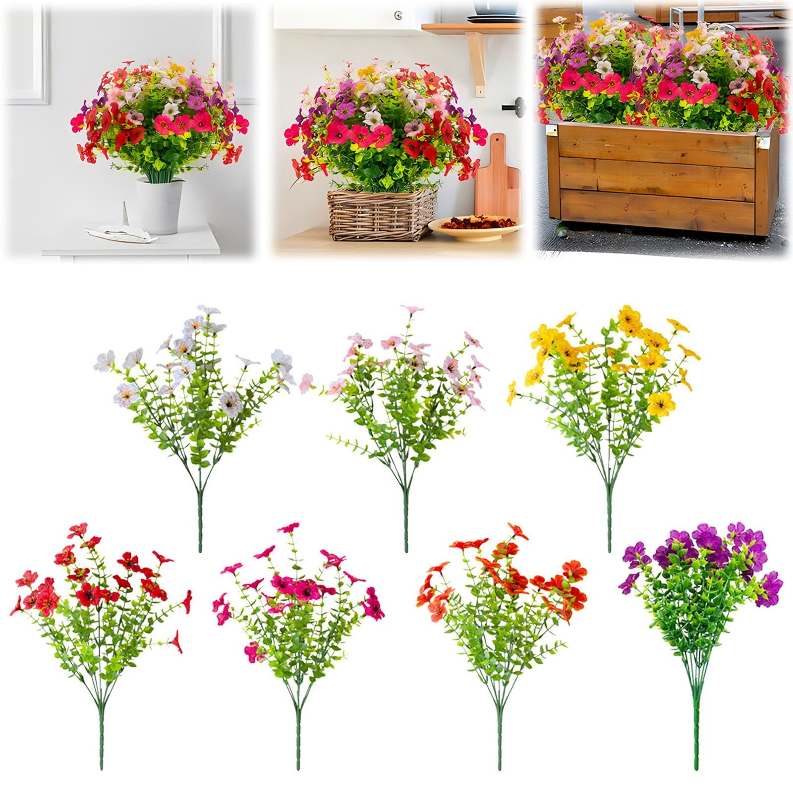 Aminojy Outdoor Artificial Flowers, Artificial Flowers For Outdoors ...