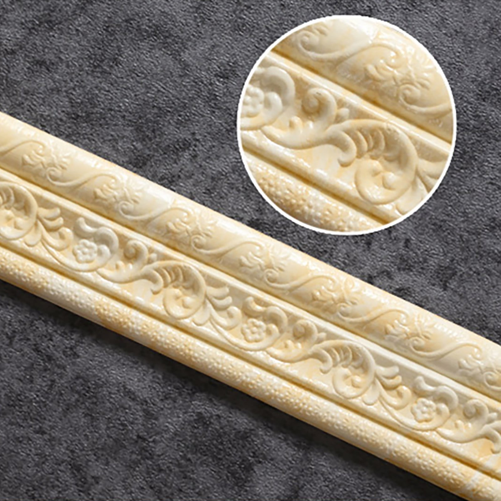 Aminojy Peel and Stick Crown Molding Trim - 3D Flexible Foam Wall ...