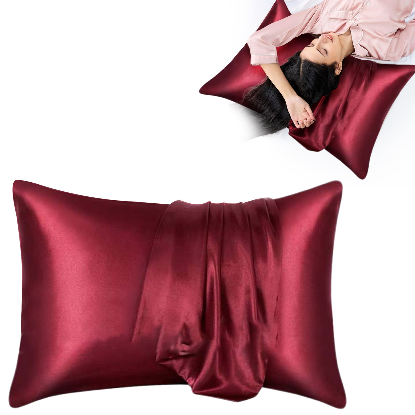 Aminojy Satin Pillowcase for Hair and Skin Care - Soft Cooling Pillow ...