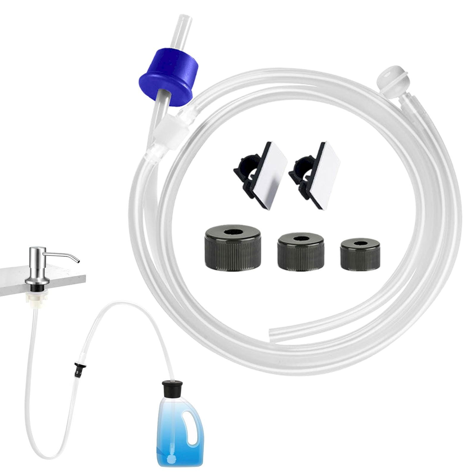 Aminojy Sink Soap Dispenser Extension Tube Kit With Upgraded Check ...