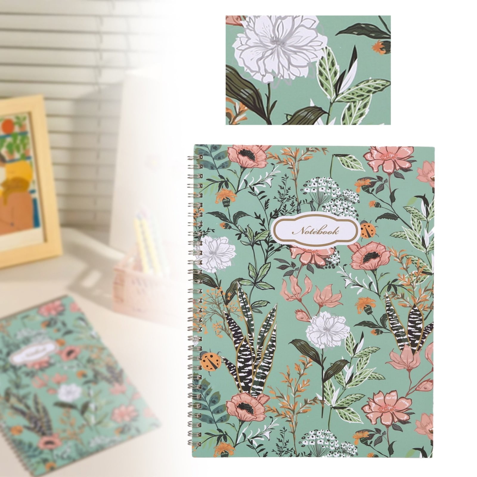 Aminojy Spiral Notebook Set - College Ruled Journals with Thick 80gsm ...