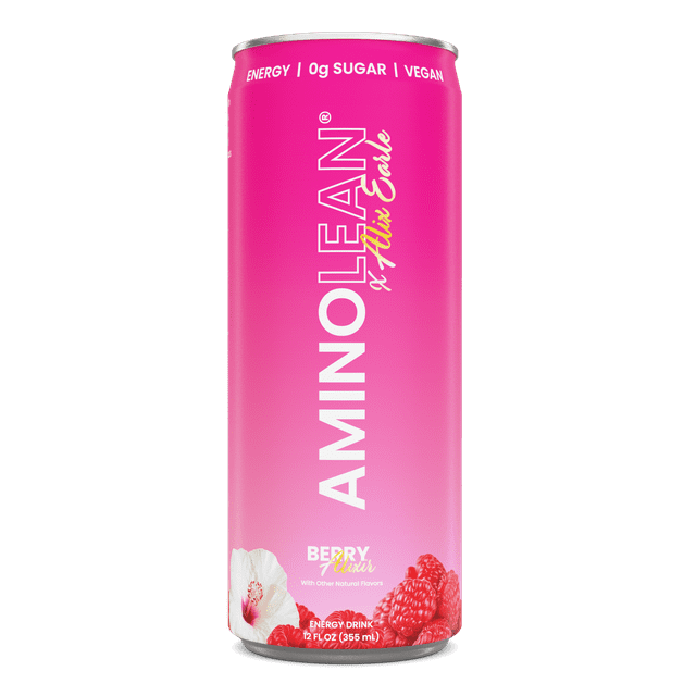 Aminolean RTD Energy Drink, Berry Alixir Flavor, 12 fl oz - Walmart.com