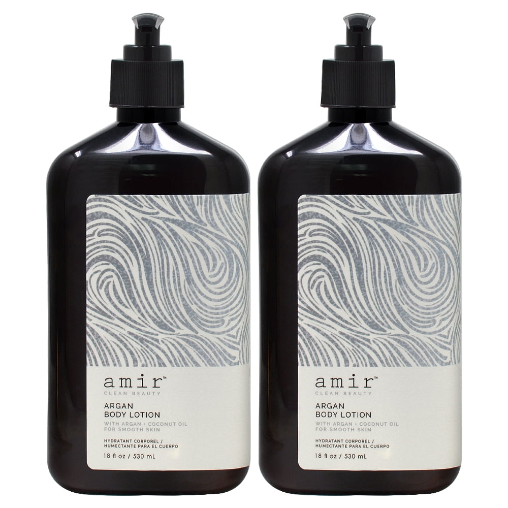 Amir Moisturizing Argan Body Lotion with Coconut Oil, 18oz Moisturizer ...