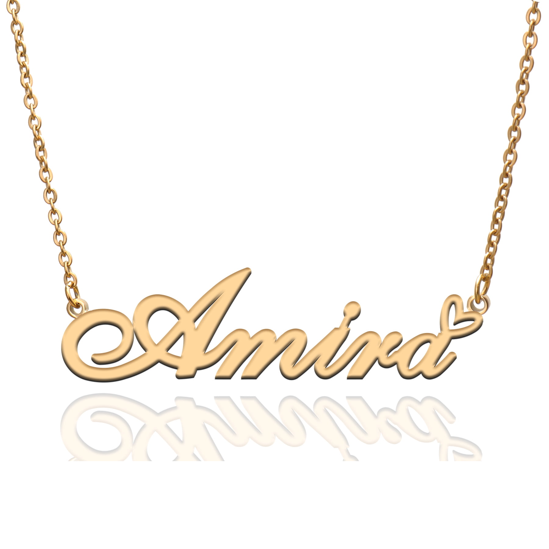 Amira Custom Name Necklace Customized Personalized Plated Name Necklace ...